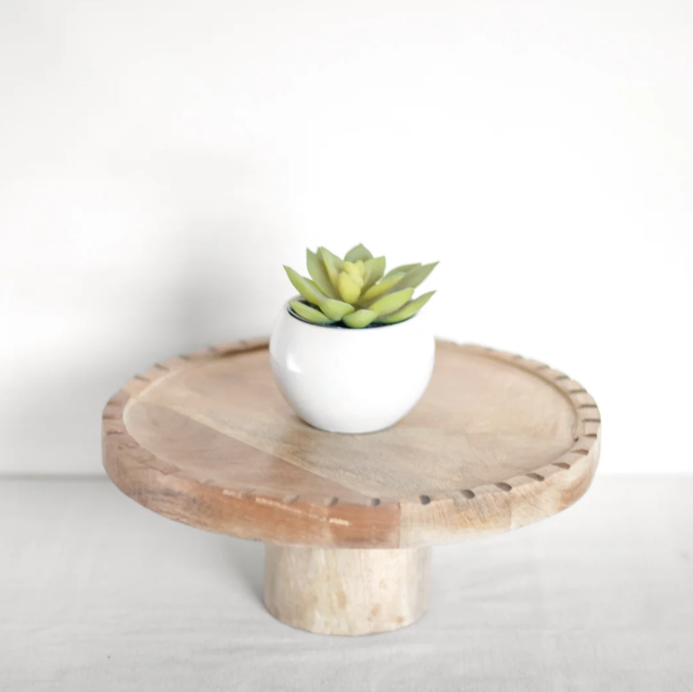 Mango Wood Pedestal Riser | My Site